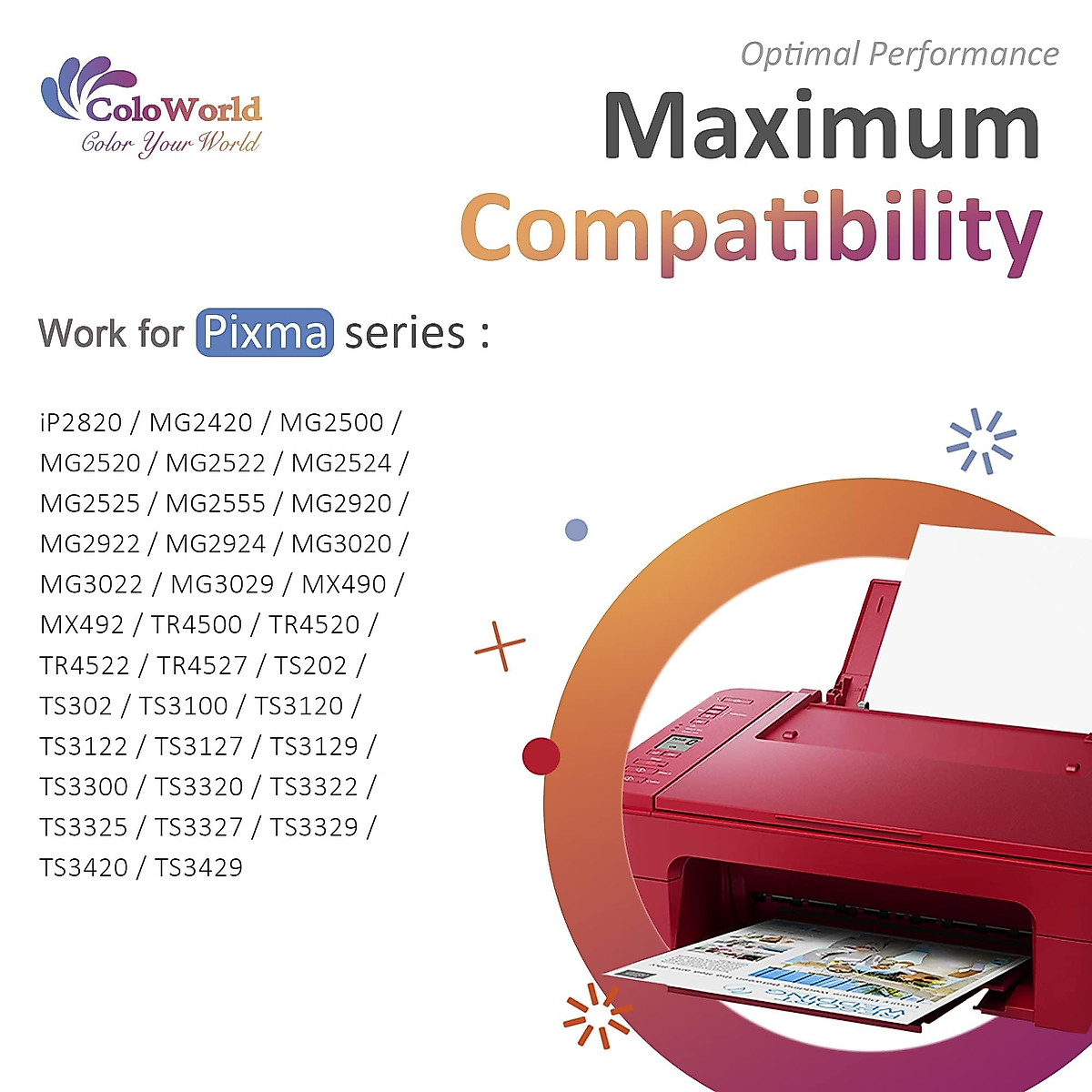 ColoWorld Remanufactured Ink Cartridge Replacement for Canon PG-243 CL-244 PG-245XL CL-246XL for Pixma MX492 MX490 TR4520 MG2522 MG2922 MG2520 MG2920 MG3022 iP2820 TS202 Printer (1 Black 1 Color)