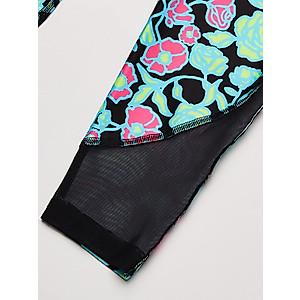 Under Armour Girls HeatGear Armour Printed Ankle Crop, Black (003)/Black, Medium