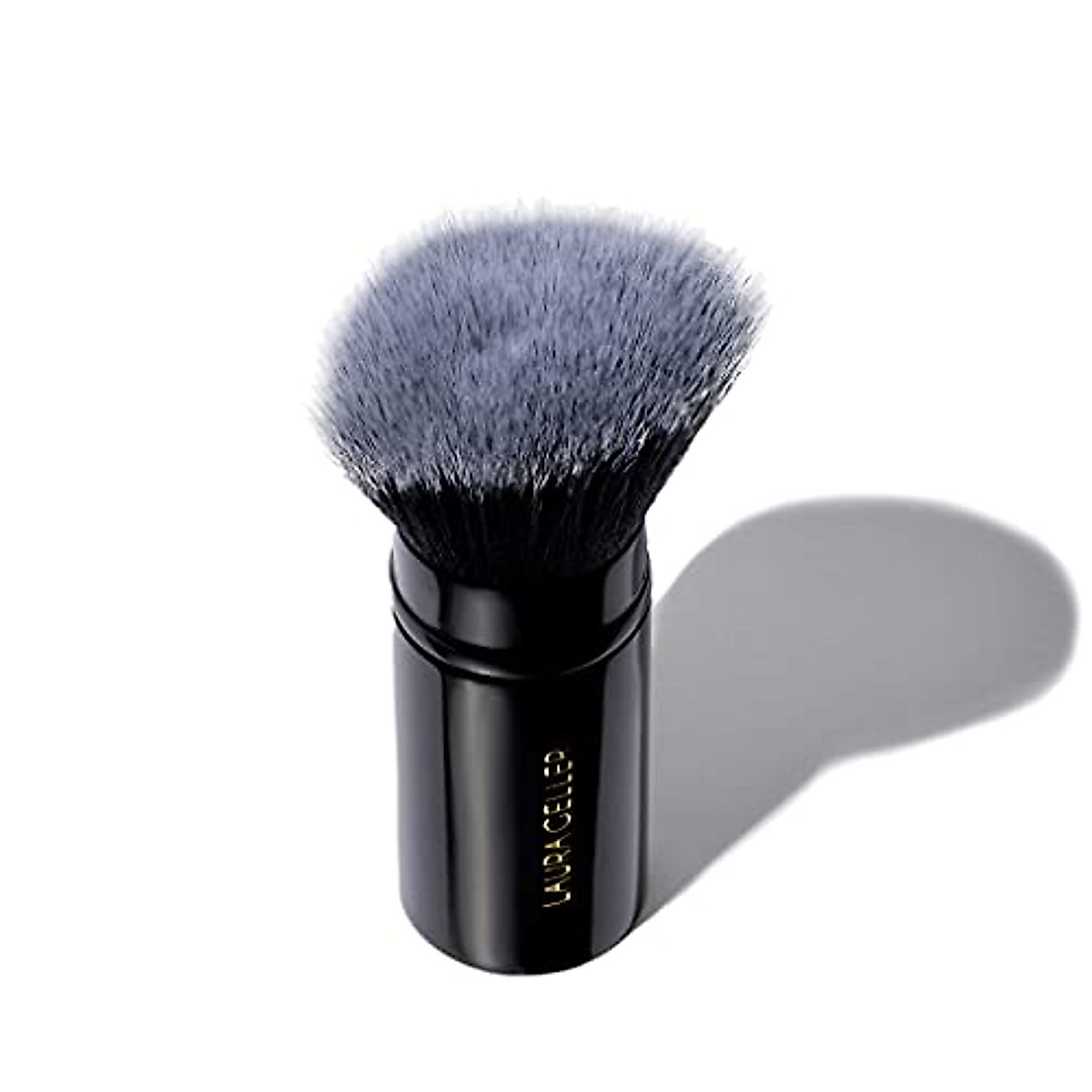 LAURA GELLER NEW YORK Retractable Black Kabuki Brush for Liquid, Cream and Powder Face Makeup With Aluminum Handle