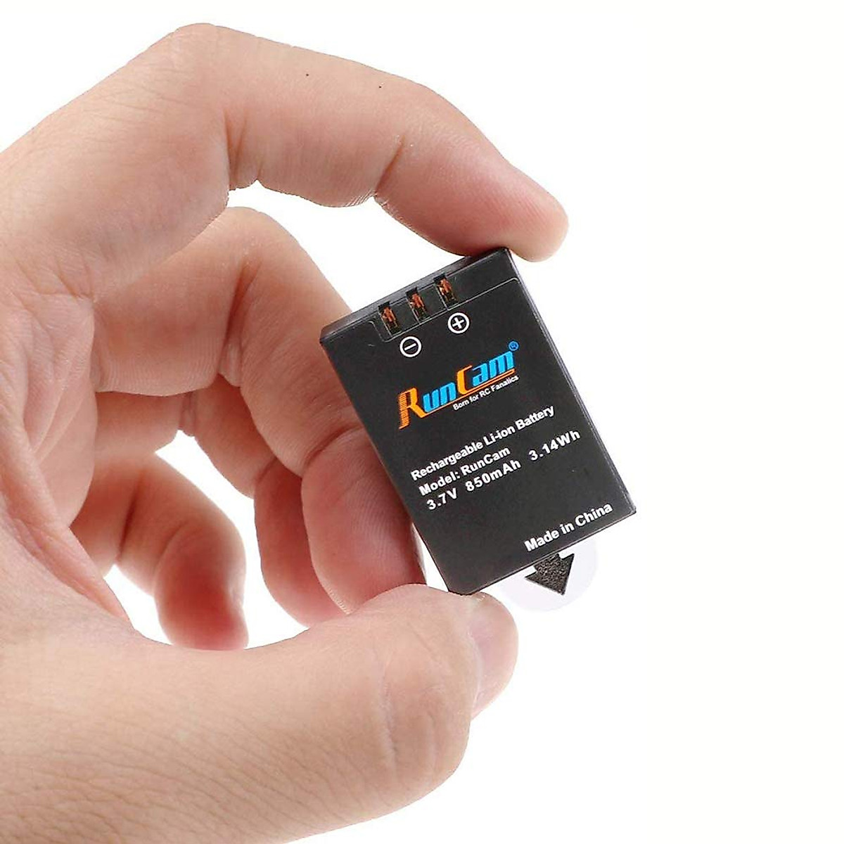 RunCam 850mAh 3.7V Removable Camera Battery 6 2 2 4K/Scope Cam Lite/Scope Cam4K, Rechargeable Li-Ion Battery (2PCS Batteries)