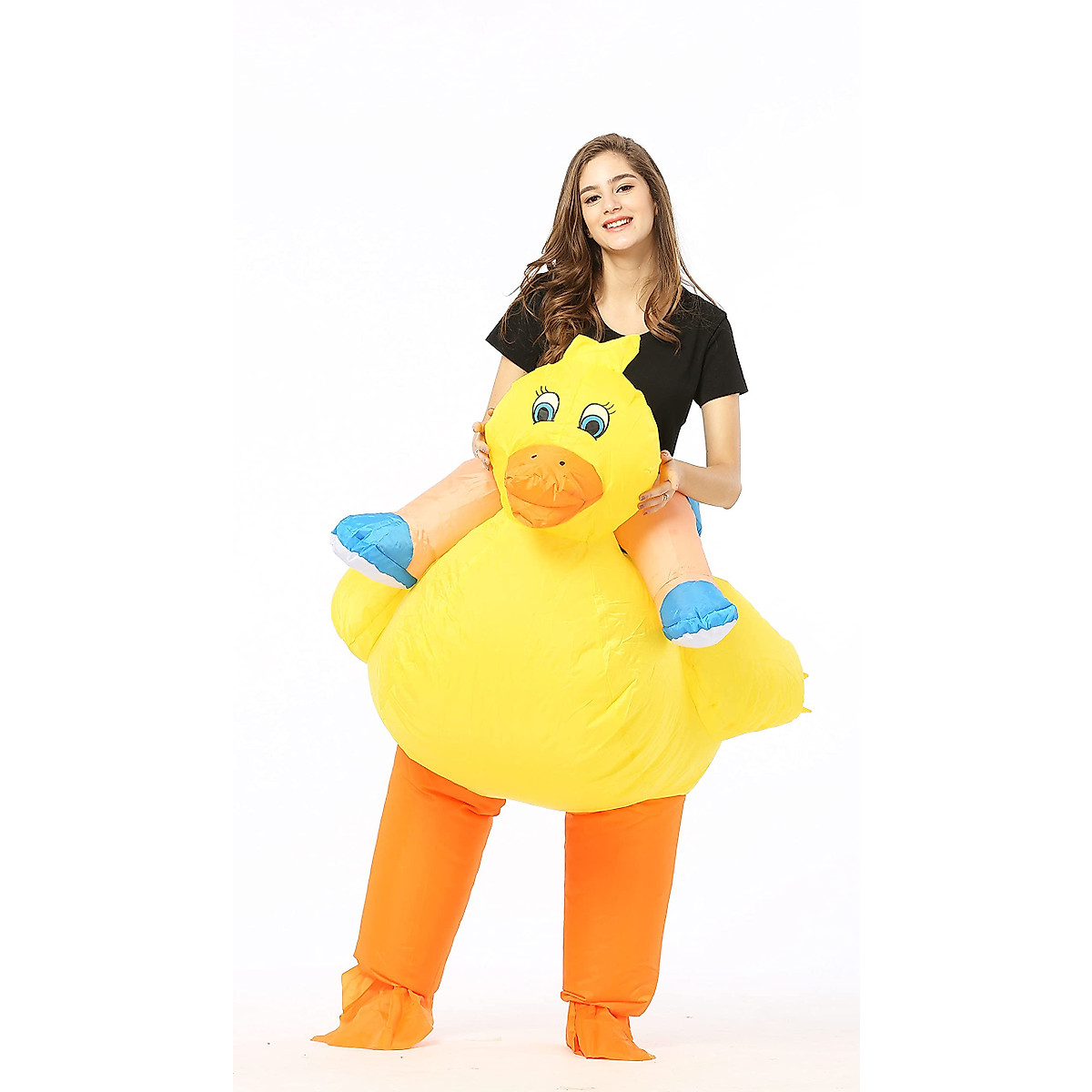 JYZCOS Inflatable Yellow Duck Costume Hen Stag Night Halloween Animal Fancy Dress (Adult Duck)