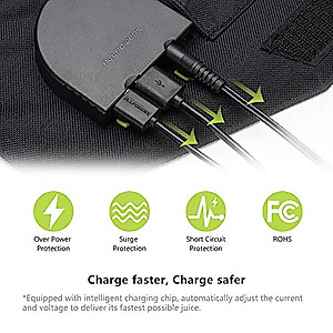 ALLPOWERS Portable Solar Panel 100W (Dual 5v USB with 18v DC Output) Monocrystalline Solar Charger Foldable Solar Panel for Laptop, Generator, 12v Car, Boat, RV Battery