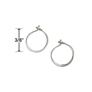 Teeny Tiny Thin Huggie Hammered Hoop Earrings, 9mm (Sterling Silver)