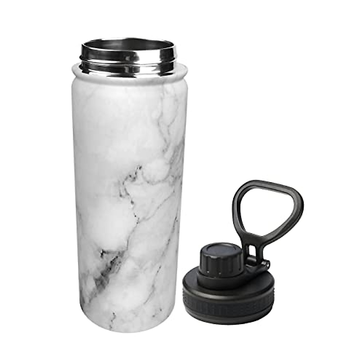 Fruits Insulated Water Bottles,Groceries Ingredients Ladybug,18oz Water Bottle,Stainless Steel Metal Water Bottle, Reusable Thermos Bottle, Cold & Hot Water Bottle for Sports,Gym,Ruby