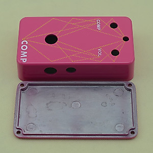 LANDTONE DIY Compressor Guitar Pedal Electric COMP Effects Pedals True Bypass Drilling Aluminum Stomp Box Kit Pink