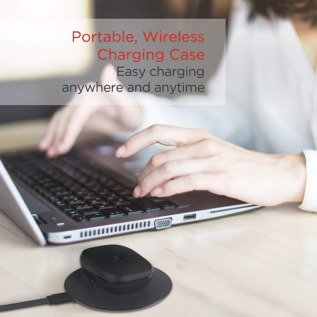 Motorola VerveBuds 800 True Wireless in-Ear Headphones - IPX4 Cordless Earbuds with Dual Noise-Cancelling Mic, Charging Case - Bluetooth 5.0 Headset Earpiece - 6H Playtime, Voice Assistant Compatible