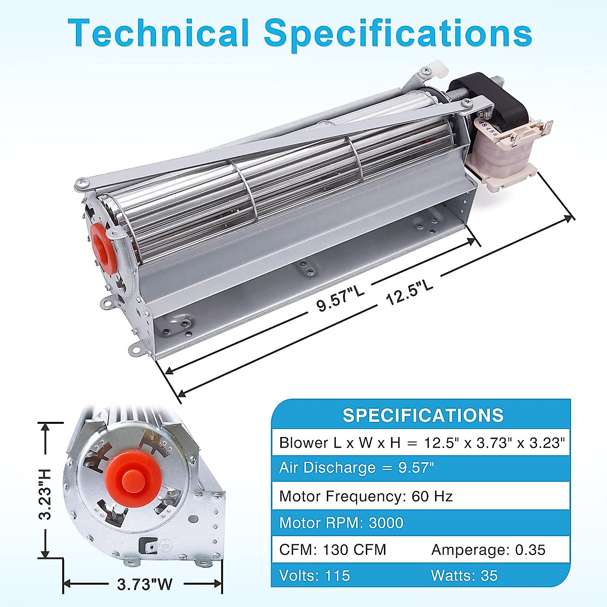 Hipoilk GFK4, GFK4A Fireplace Blower Fan Kit for Heatilator Fireplaces, FK4 GFK4B Fireplace Blower Fan Kit for Heatilator ND4236 NDV4236I GNDC36 ND4236I GNDC33 NDV4236 NDV3933I ND3933, Temco 36TDVN