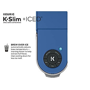Keurig K-Slim + ICED Single Serve Coffee Maker, Brews 8 to 12oz. Cups, Blue