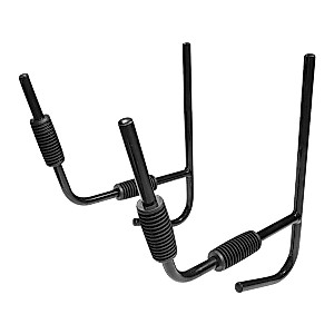 TCMT Heavy Duty Steel Kayak Ladder Wall Mount Folding Storage Rack Fit Indoor Outdoor Storage Kayak Surfboard Sailing (Black, 2 Sets)