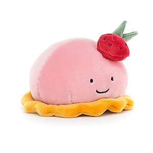 Jellycat Pretty Patisserie Dome Framboise Stuffed Toy, 4 inches | Pastry Plush | Great Gift Idea