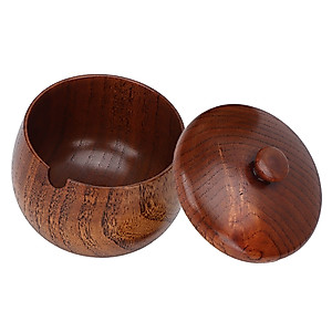Wood Spice Jar, Easy To Classic Flip Top Spice Jar Sour Jujube Wood for Sugar for Kitchen (Large lacquer model)
