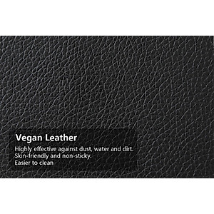 SIENWIEY Sectional Couch for Living Room Furniture Sets, Black Faux Leather Sofa Couch L Shape Couch Living Room Sofa with Chaise 2 Piece Using for Living Room(Black-1,Facing Left Chaise)