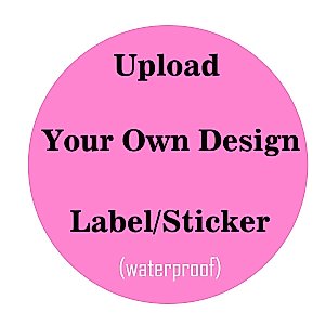 Amerixun 115 pcs Custom Sticker Labels,Personalized Business Text,Logo,Image Tag Sticker, Any Shape,Design. Waterproof (2 inch Round)