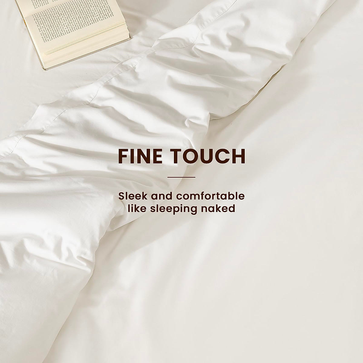 LBRO2M 100% Egyptian Cotton 1000 Thread Count Sheets Set King Size,Bed Sheet 4 Piece Sets,16 inches Deep Pocket,All Season,Bedding Super Soft Comforterble,White