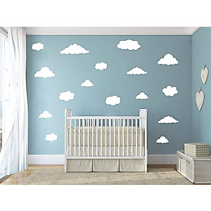 Easu Clouds Wall Decal Wall Stickers Peel and Stick Removable Wall Stickers Kids Room Decals Nursery Decor