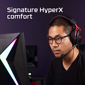 HyperX Spectre 1st Edition - Gaming Eyewear, Blue Light Blocking Glasses, UV Protection, Durable Acetate Frame, Crystal Clear Lenses, Microfiber Pouch, Hardshell Case, Square Eyewear Frame - Grey