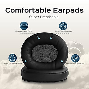 TREBLAB Z2 Active Noise Cancelling Workout Headphones - Signature-HD Sound, Deep Bass, 35H Battery, Comfortable, Foldable Over Ear Bluetooth Headphones Wireless. for Gym, Sport, Travel. Mic for Calls