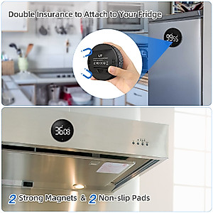 LFF Digital Kitchen Timers, Visual Timer with Large LED Display, Magnetic Countdown Countup Clock for Classrooms, Cooking, Studying, Teaching, Volume Adjustable Timer for Kids, Black