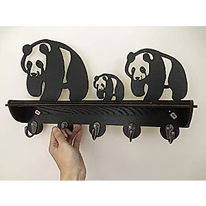 Panda Animal Chinese Lover Coat Clothes Holder Christmas Gift DIY Mould Wonderful Holder Wall Decorative Gift Kids Winter Style