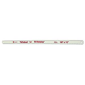 Nicholson NF1232 Bi-Metaloy 12 x 32 TPI Hacksaw Blade (2 Blades per Card) - 62839N-02, Multi, One Size