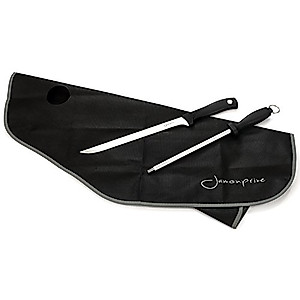 Ham Carving Knife with Honing Steel and Ham Cover - Professional Set for Slicing Serrano, Ibérico Ham & Italian Prosciutto