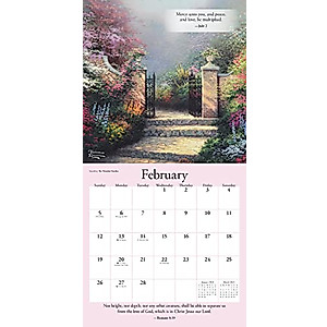 Thomas Kinkade Gardens of Grace with Scripture 2023 Wall Calendar