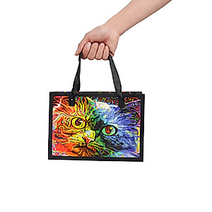 ysmile Premium Gift Bag with Wrapping Tissue Boutique Paper Bag with Handle Medium Size 9 Inch - Cat