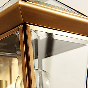 Outdoor Wall Lamp European Style Copper Wall Light Sconce Fixture Decor for Exterior House Porch Patio Outside Deck Garage Yard Front Door Garden Home