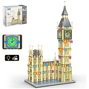 FEIDAMA Big Ben Building Set Model Kit with Lighting and Real Clocks, Architecture London World Famous Architectural Model Toys Gift for Kids and Adults(815pcs)