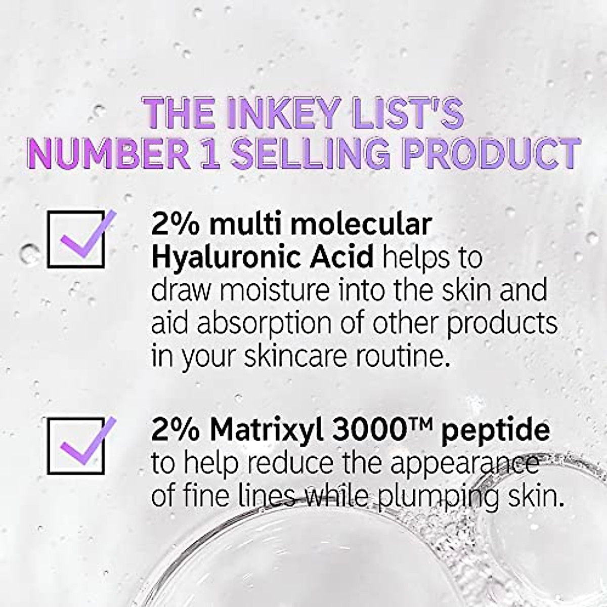 The INKEY List Hyaluronic Acid Serum, Hydrate Multiple Layers of Dry Skin, Plump and Smooth Fine Lines and Wrinkles, 1.0 fl oz