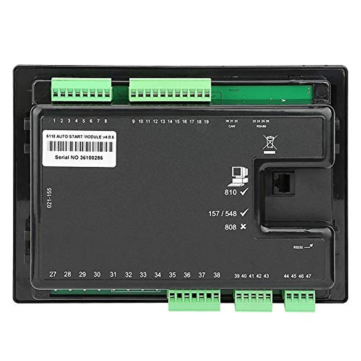 Generator Control Panel, DSE5110 Deep Sea Electronic Generator Controller Module Control Panel With 132 x 64 Pixel LCD Display, IP65 Protection Generator Sensing for Electronic Components