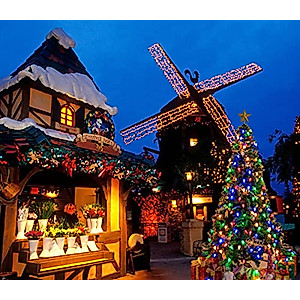 Outdoor Solar Christmas Lights C9 Strawberry String Lights, 31ft 50 LED Solar Garden Christmas Fairy Lights For Christmas Tree Backyard Window Railing Deck Camping Chicken Coop, Multicolor 8 Modes