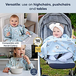 BIBaDO Feeding Coverall - Mess Proof Baby Weaning Bib 6-36 Months - Versatile Attachable Travel Apron - Waterproof Wipe Down Machine Washable