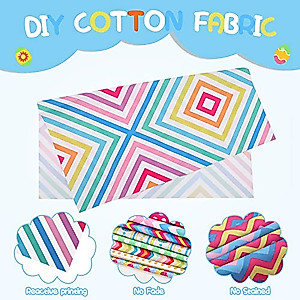 8 Pieces Easter Day Fabric 19.7 x 19.7 Inch Egg Printed Fabric Easter Fabric by The Yard Easter Themed Fabric Squares Quilting Patchwork Fabric for DIY Easter Day Crafts Making Supplies, 8 Patterns