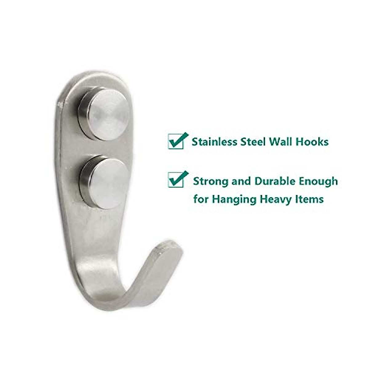 Ulifestar Bathroom Towel Hooks,Heavy Duty Wall Mounted Hooks, Stainless Steel Utility Hooks for Bath Towels Robes Coats Clothes Keys Organizer,8 Pack