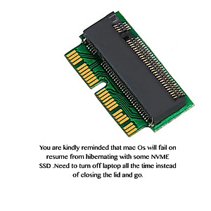 Willhom M.2 NVME SSD Convert Adapter for MacBook Air Pro Retina Mid 2013 2014 2015 2016 2017, NVME AHCI SSD Upgraded Kit for A1465 A1466 A1398 A1502