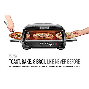 Chefman Food Mover Conveyor Toaster Oven, Moving Belt for Toasting Bread & Bagels, Stainless Steel w/Adjustable Temperature, Extra Large, 6 Cooking Functions: Toast, Bagel, Bake, Broil, Pizza & DIY