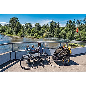 BURLEY Design Bee, 2 Seat, Lightweight, Kids Bike-Only Trailer, Yellow (946203)