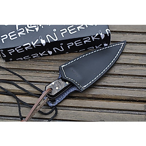 Perkin Handmade Knife - Damascus Steel Hunting Knife - Neck Knife