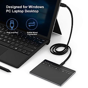 Seenda Touchpad Trackpad, External USB High Precision Trackpad with Multi-Touch Navigation Plug and Play for Windows 10 Windows 7 Desktop/Laptop/Notebook Computer