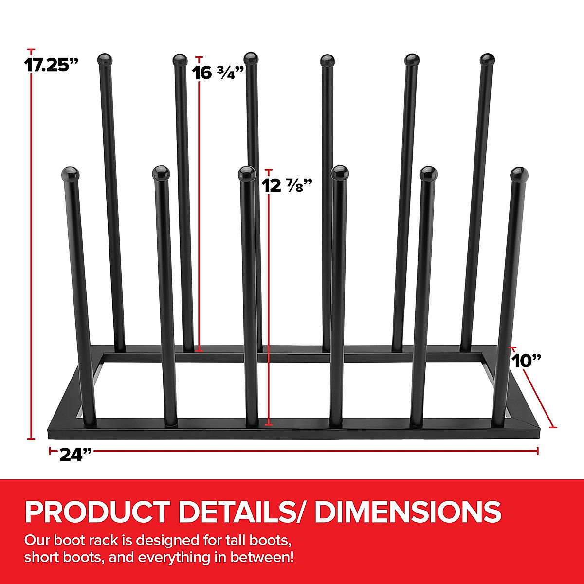 Stock Your Home Boot Rack, Boot Storage, Boot Organizer, Boot Rack Organizer Tall Boots, Boot Holder, Boot Shelf, Boot Stand, Tall Boot Storage, Cowboy Boot Rack