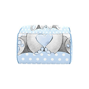 NZOOHY Cute Elephant Prince Personalized Name Diaper Bag Tote, Custom Waterproof Nursing Baby Bag Mummy Backpack for Mom Travel Outdoor, 15'' X 10.83'' X 6.69''