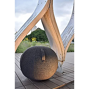 Vivora Luno - Sitting Ball Chair for Office and Home, Lightweight Self-Standing Ergonomic Posture Activating Exercise Ball Solution with Handle & Cover, Classroom & Yoga, Standard