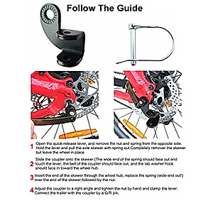 ODIER Steel Hitch for Burley Bike Trailer for Kids 12.2 MM Compatible with Burley Bee Bike Trailer and Old Models Work with Disc Brake