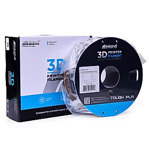 INLAND Micro Center Tough PLA 3D Printer Filament 1.75mm - Professional Toughness Enhanced PLA - Dimensional Accuracy +/- 0.03 mm - 1kg Spool (2.2 lbs) - High Impact Strength - Black