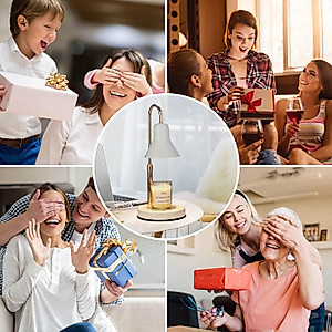 Liknapho Candle Warmer Lamp with Timer for Home Decor, Adjustable Height Scented Wax Melt Warmer, Compatible with Small & Large Candle, Smokeless Electric Candle Lamp Warmer, 2 Bulbs Included