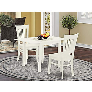 East West Furniture NDVA3-LWH-W Dining Set