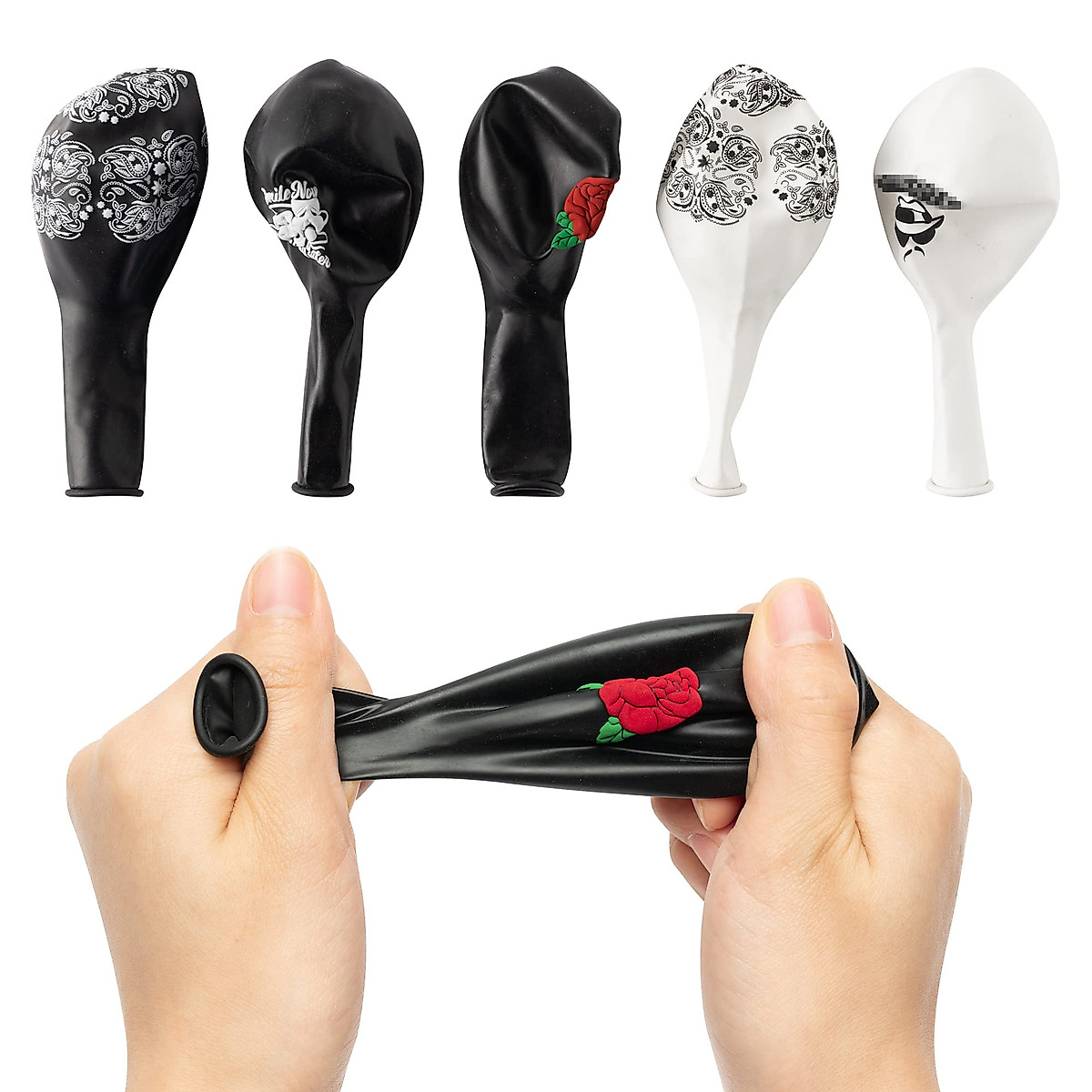 Wood Homing Cholo Party Balloons for Boys, Early 2000s Party Balloons for Teens, Cholo Old School Party Decoration, 12 IN Latex Black Balloon, Happy Birthday Party Balloons, Cholo Theme Party Supplies