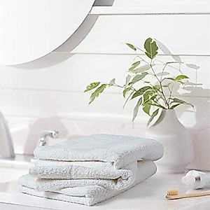 12 Pack Soft Hand Towels Set - Quick Drying & Absorbent 100% Ring-Spun Cotton - Hand Towels for Bathroom 16x27 inches - Multi Purpose for Gym, Spa, Shower, Hotel & Bathroom (White)