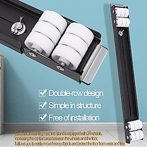 Extendable Appliance Rollers for Washer and Dryer,Heavy Duty Furniture Dolly Mobile Roller,Can Bear 660LB, Max 28inch